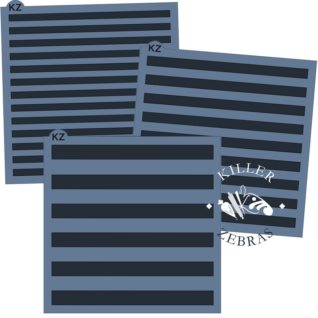 Stripes 3 Part Stencil | Lakeside Cookie Co. | Cookies, Classes & Party ...