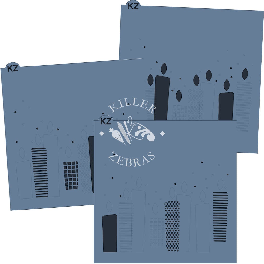 Candles 3 Part Stencil | Lakeside Cookie Co. | Cookies, Classes & Party ...